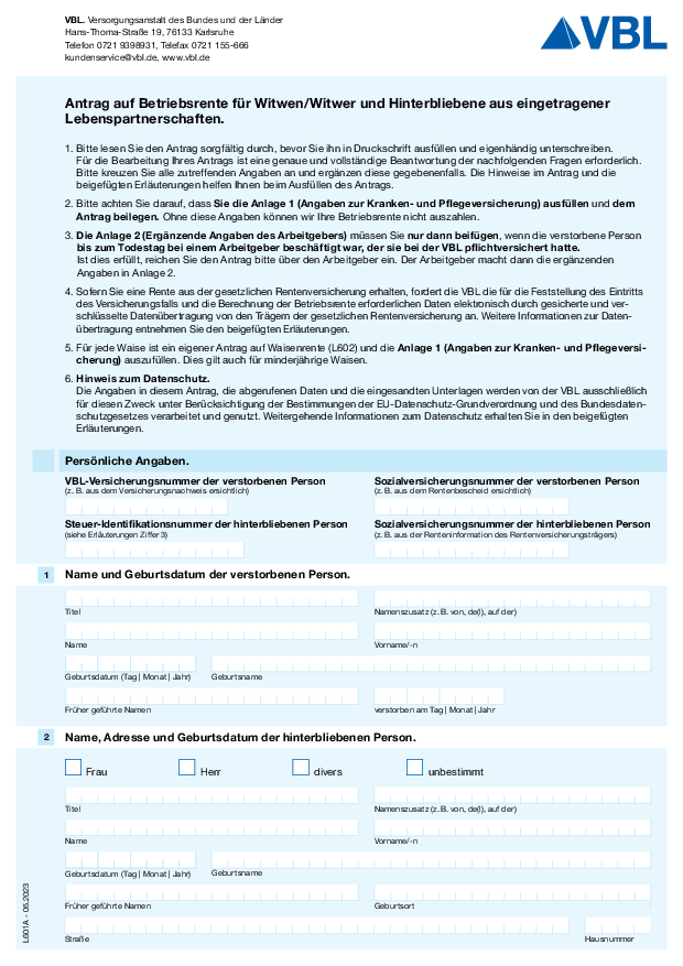 Rentenantrag L600A Formular | Betriebsrente Vordruck L603 – Radiowelle Nrw